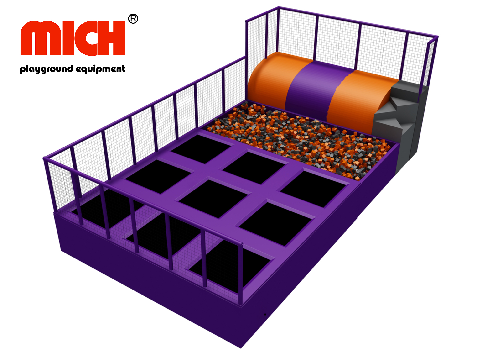 Trampoline Park with Foam Pit Jumping Platform - Buy trampoline park ...